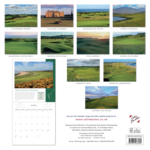 2025 Calendar Scottish Golf